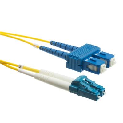 China Cordón a dos caras con varios modos de funcionamiento del cable del remiendo de la fibra óptica FTTH del Lc-Sc SM Os2 9/125um del descenso al aire libre interior del duplex en venta
