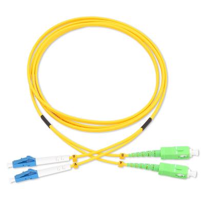China Lc-Sc Sm Os2 9/125um Duplex Indoor Outdoor FTTH Drop Multimode Duplex Fiber Optic Patch Cable Cord for sale