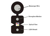 China Indoor Outdoor Multimode Optical Cable 2-12 Cores KFRP Strength Member LSZH Jacket for sale