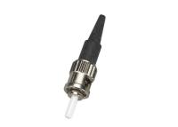 China Plastic ST Simplex Multimode Fiber Optic Connector 3.0mm Boot Ceramic Ferrule for sale