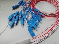 China 1x16 PLC Singlemode Fiber Optic Splitter Steel Tube 1260-1650nm for sale