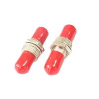 China ST Fiber Optical Adapter Duplex Ceramic or Bronze Sleeve Singlemode Multimode 0.2dB Insertion Loss for sale