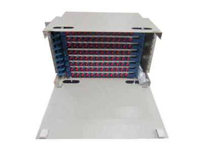 China Rack Mounted 6U ODF Fiber Optic Distribution Box , 96core ODF Unit Box for sale