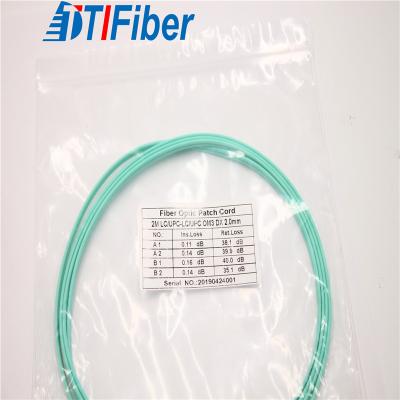 China Duplex Fiber Optic Patch Cables Connector Types 2.0MM OM3 Diameter LC/UPC-ST/UPC for sale