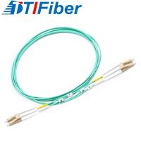 China OM3 Duplex Fiber Optic Patch Cord 2.0mm LC UPC to LC UPC Multimode 50/125 for sale