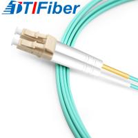 China OM3 Duplex Fiber Optic Patch Cord 2.0mm LC UPC to LC UPC Multimode 50/125 for sale