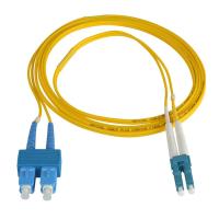 China LSZH Simplex Single Mode Fiber Optic Patch Cord 9/125um LC to SC Jumper Cable Low Insertion Loss 0.1dB for sale
