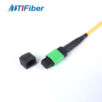 China 12 Ventilator van het het Flardkoord MPO LC OFNR van de kern Singlemode G657A Vezel Optische uit Te koop