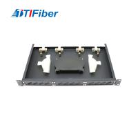 China ROHS Fixed Type Fiber Optic Terminal Box 19 Inch 24 Core Empty Box Rack Mount for sale