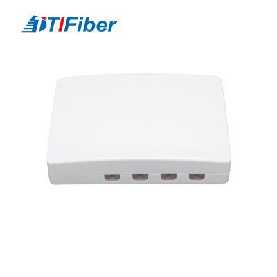 China SC 4 Port FTTH Mini Fiber Optic Terminal Box Indoor Wall Mount for sale