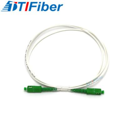 Άσπρη οπτική ίνα Patchcord SM SX 3.0mm Sc/apc-Sc/APC G657A2 LSZH