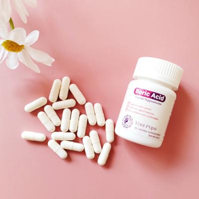 中国 Female Gynecological Care Yoni Pops Cleaning Pills Organic Boric Acid Capsules Suppositories 販売のため