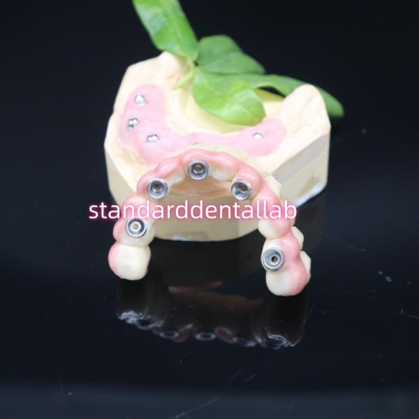Quality Screwed All On 6 Full Zirconia Bridge Dental High Accuracy Over Ti Base for sale