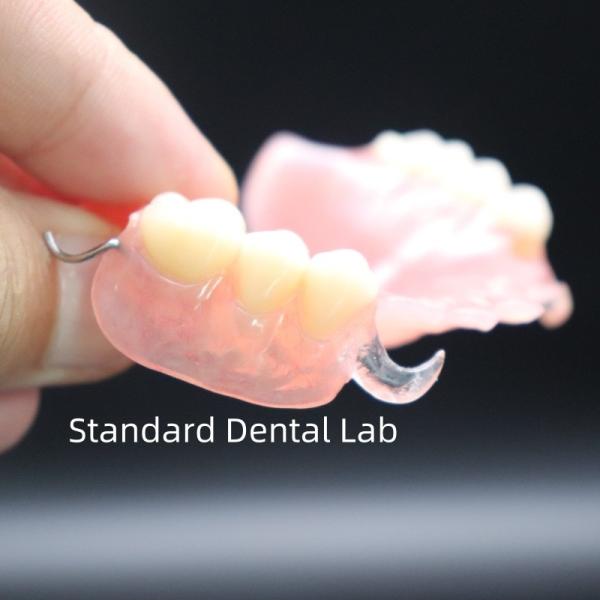 Quality High Esthetics Acrylic Partial Denture With Clear Clasp And Acrylic Teeth China for sale