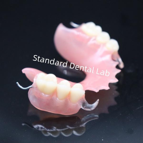 Quality High Esthetics Acrylic Partial Denture With Clear Clasp And Acrylic Teeth China for sale