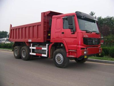 China Cor 371hp vermelha nova do Euro II do caminhão de caminhão basculante do camião basculante 25tons do howo de Sinotruk à venda