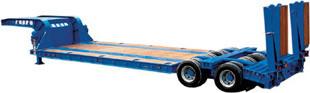 China Customization Service Semi Trailer Low Bed For Wheel Loaders 60 Tons for sale