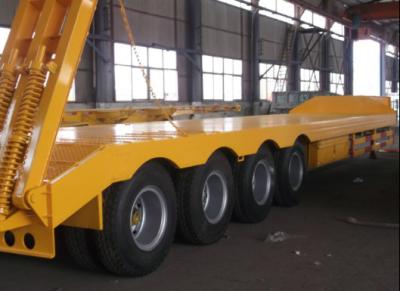 China Strong Semi Low Bed Trailer Truck 4 Axles 120 Tons , Heavy Duty Utility Trailer for sale