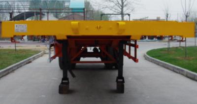 China Carbon Steel Flatbed Lowboy Trailers , Large Flatbed Trailer With Color Optional for sale