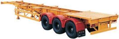 China 13 Meters Gooseneck Flat Bed Semi Trailer Container Chassis For Transport for sale