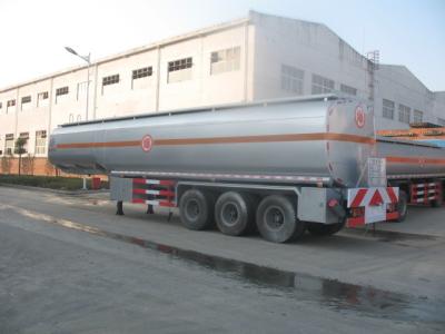 China 25 to 60 CBM Fuel Tank Truck Trailer Aluminum Alloy Stainless Steel Optional for sale