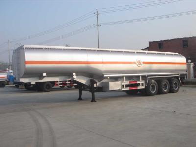 China 38000 Liters Fuel Stainless Steel Tanker Trailers For Loading Liquid 5 Compartments for sale