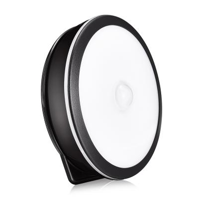 China Round Shape Indoor Motion Sensor LED Light With USB Rechargeable Long Time Work for sale