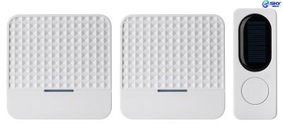China Unique IP65 Radio Frequency Wireless Solar Doorbell 85*85*28mm for sale