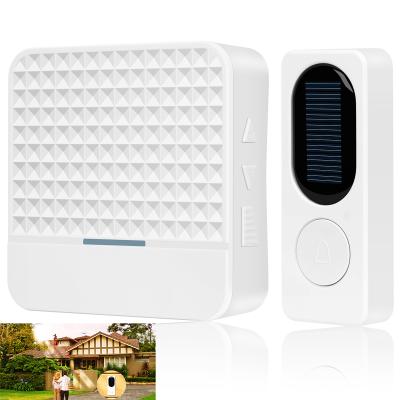 China Portable Waterproof Long Distance Wireless Doorbell Solar Powered Doorbell 200-300M for sale