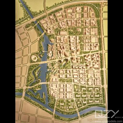 Cina Modello di scala in legno architettonico Aecom 1:1000 Beijing Jinzhan Urban Planning in vendita