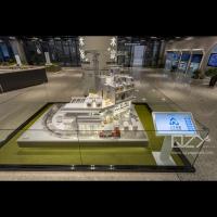 China MiC Modular Construction Showcase Model 1:20 Scale with Interior and Patent Crane System for sale