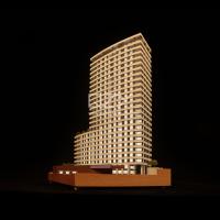 China BBC Televation Centre Architectural Model 1/150 Scale Acrylic ABS Handmade Display for sale