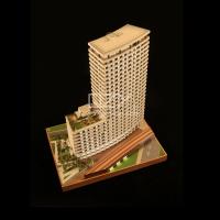 China BBC Televation Centre Architectural Model 1/150 Scale Acrylic ABS Handmade Display for sale
