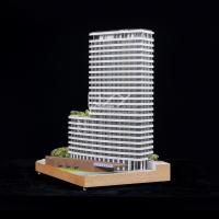 China BBC Televation Centre Architectural Model 1/150 Scale Acrylic ABS Handmade Display for sale