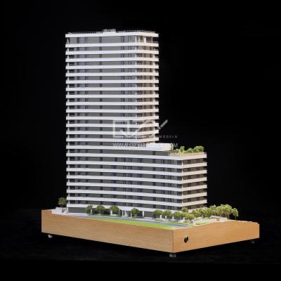 Cina Modello del centro televisivo della BBC Modello di architettura acrilica in miniatura 1/150 in vendita