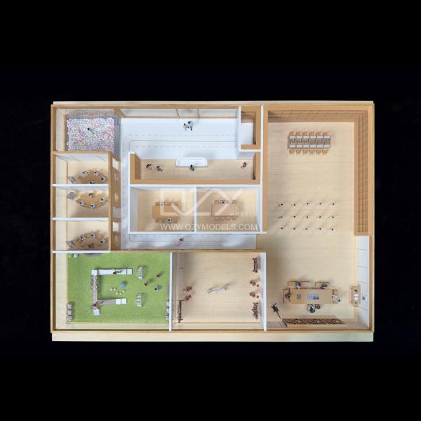 Quality Study Model 1/50 Scale Interior Physical Model for Grandfather's Study for sale
