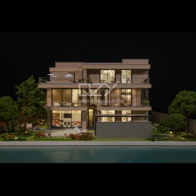 China 1:50 Scale Realistic Villa Model with LED Lighting for sale