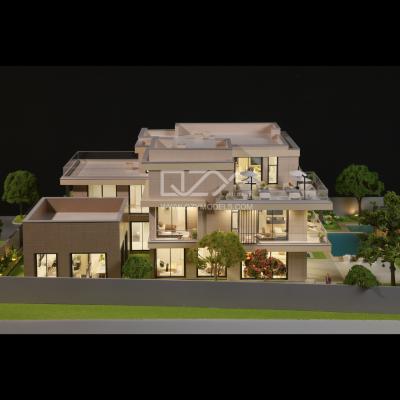 China 1:50 Scale Realistic Villa Model with LED Lighting for sale