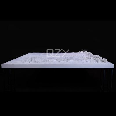 China 1:800 White Architectural Concept Model with Warm Lighting for sale