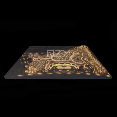 China 1:800 White Architectural Concept Model with Warm Lighting for sale