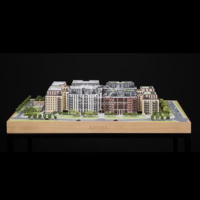 China 1:350 Scale Clapham Park Apartment Model with Illumination and 25 Days Lead Time Architectural Physical Model for sale