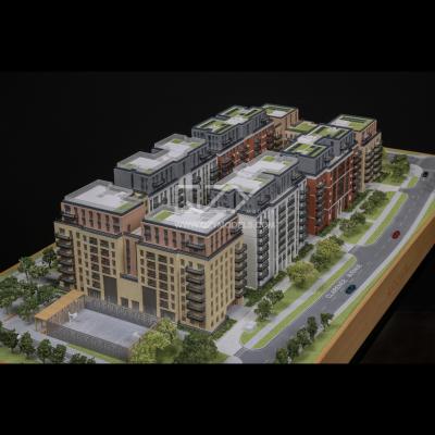 China 1:350 Scale Clapham Park Apartment Model with Illumination and 25 Days Lead Time Architectural Physical Model for sale