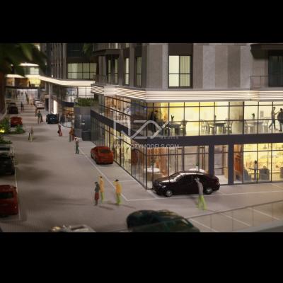 China 1:75 Scale Architectural Scale Model with Custom Electroplated Acrylic and Dynamic Lighting for AL YAQOOT Towers for sale