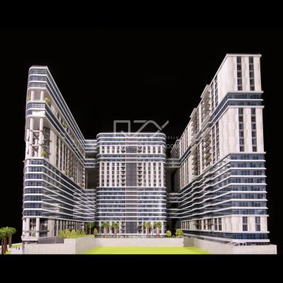 China 1:75 Scale Architectural Scale Model with Custom Electroplated Acrylic and Dynamic Lighting for AL YAQOOT Towers for sale