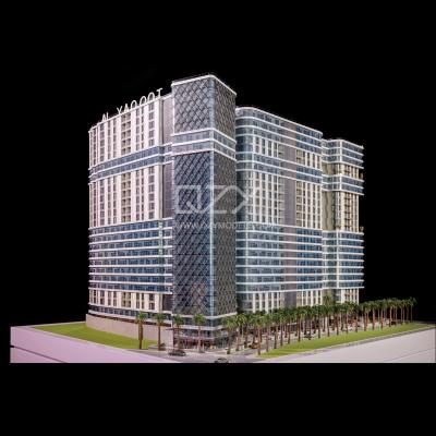 China 1:75 Scale Architectural Scale Model with Custom Electroplated Acrylic and Dynamic Lighting for AL YAQOOT Towers for sale