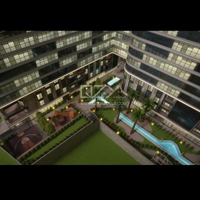 China 1:75 Scale Architectural Scale Model with Custom Electroplated Acrylic and Dynamic Lighting for AL YAQOOT Towers for sale