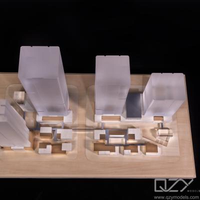China 1:400 Scale Architectural Model in Acrylic Plexiglass with Conceptual Minimalism Style for Display for sale