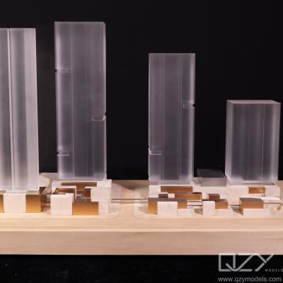 China 1:400 Scale Architectural Model in Acrylic Plexiglass with Conceptual Minimalism Style for Display for sale