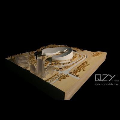 China 1:1000 Scale Architectural Model of Tencent Conference Center - Conceptual Masterpiece with Wood and 3D Printing Precision for sale