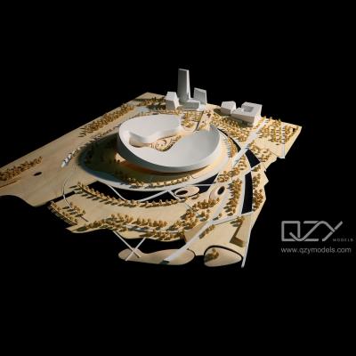 China 1:1000 Scale Architectural Model of Tencent Conference Center - Conceptual Masterpiece with Wood and 3D Printing Precision for sale
